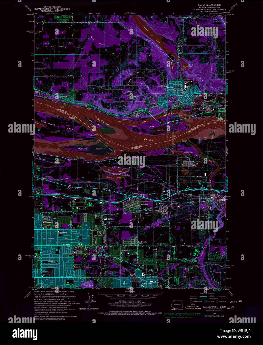 Map of camas hi-res stock photography and images - Alamy