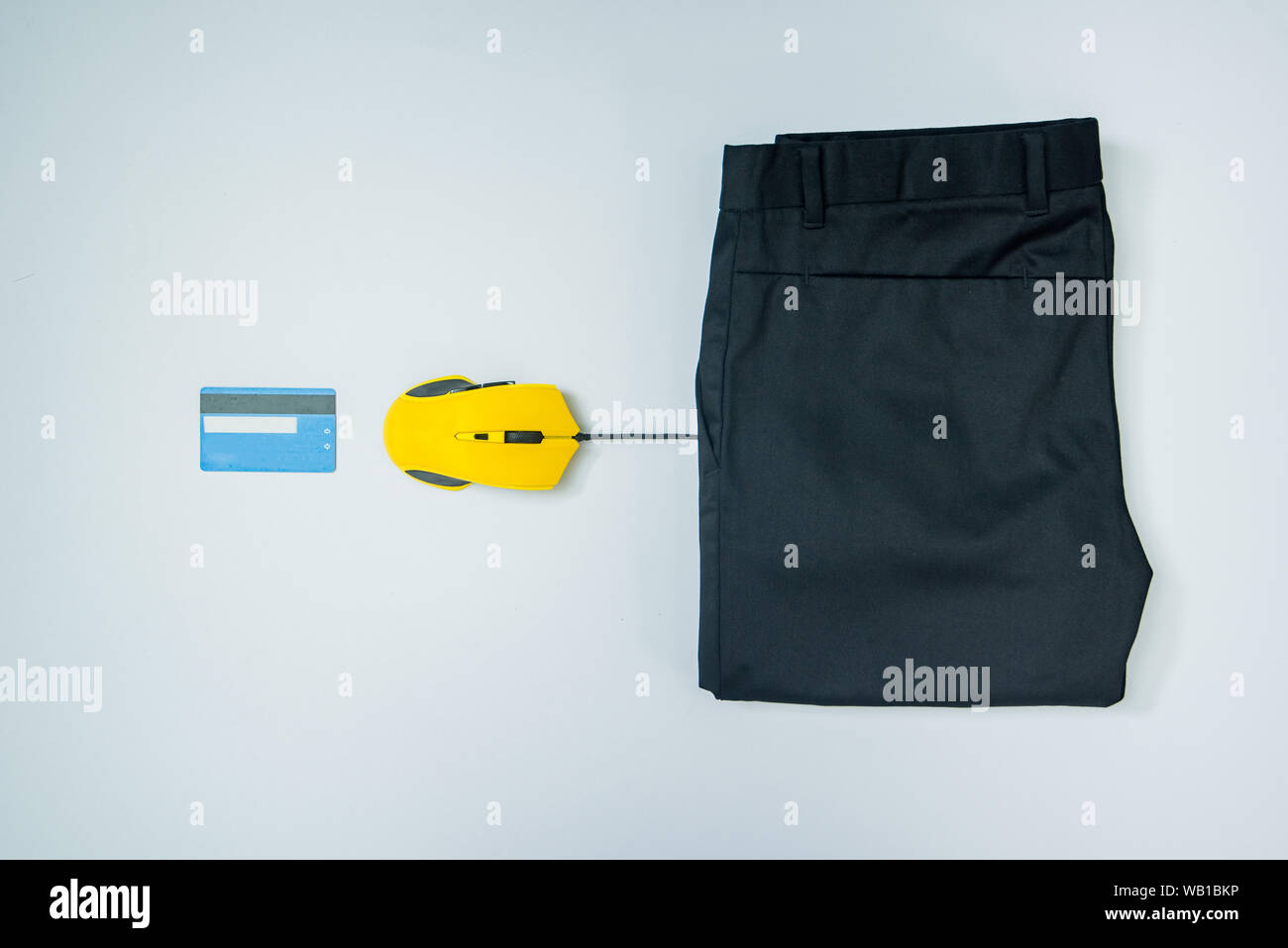 credit card computer mouse online shopping concept isolated white Stock ...