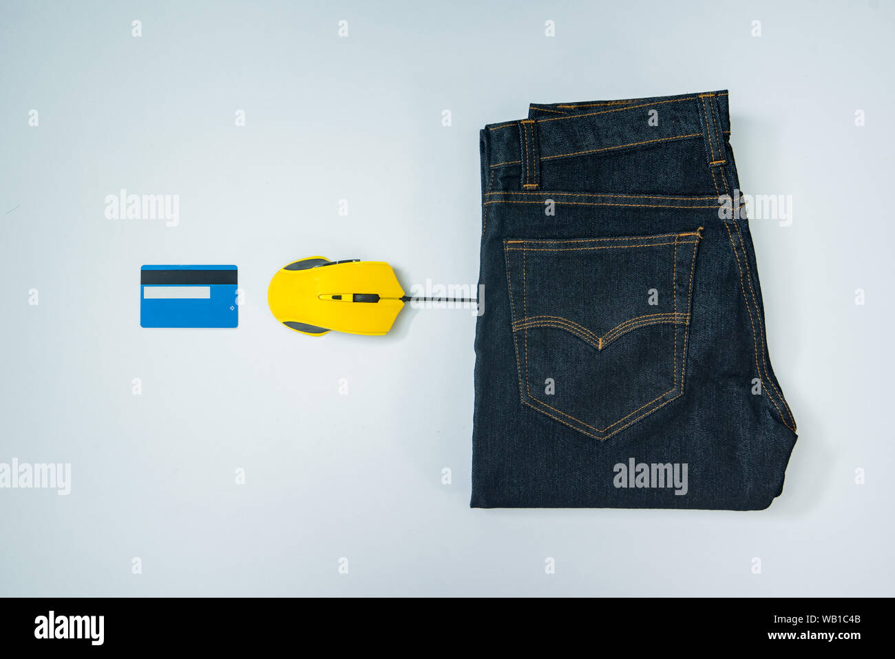 credit card computer mouse online shopping concept isolated white Stock ...