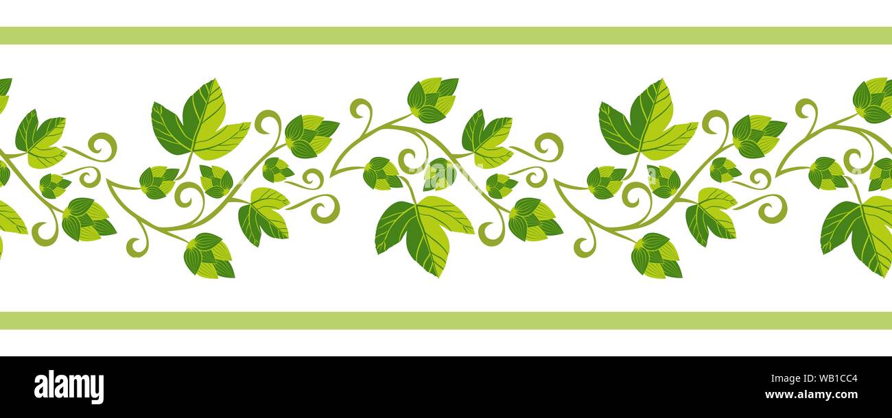 Hop plant border Stock Vector Images - Alamy