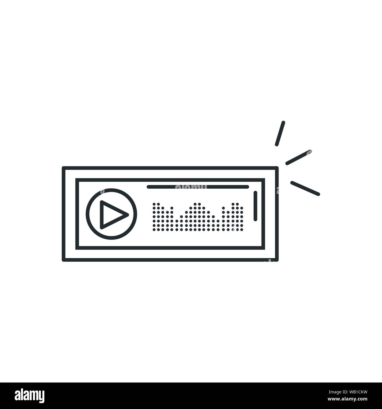 audio player display with sound graohic vector illustration design ...