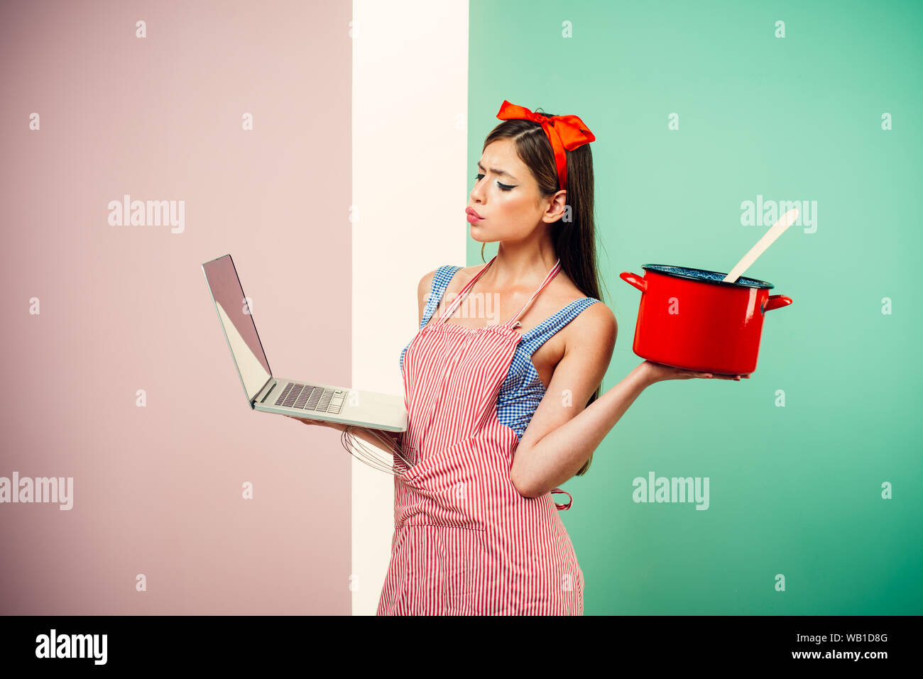 Pretty Girl In Vintage Style Pinup Girl With Fashion Hair Perfect
