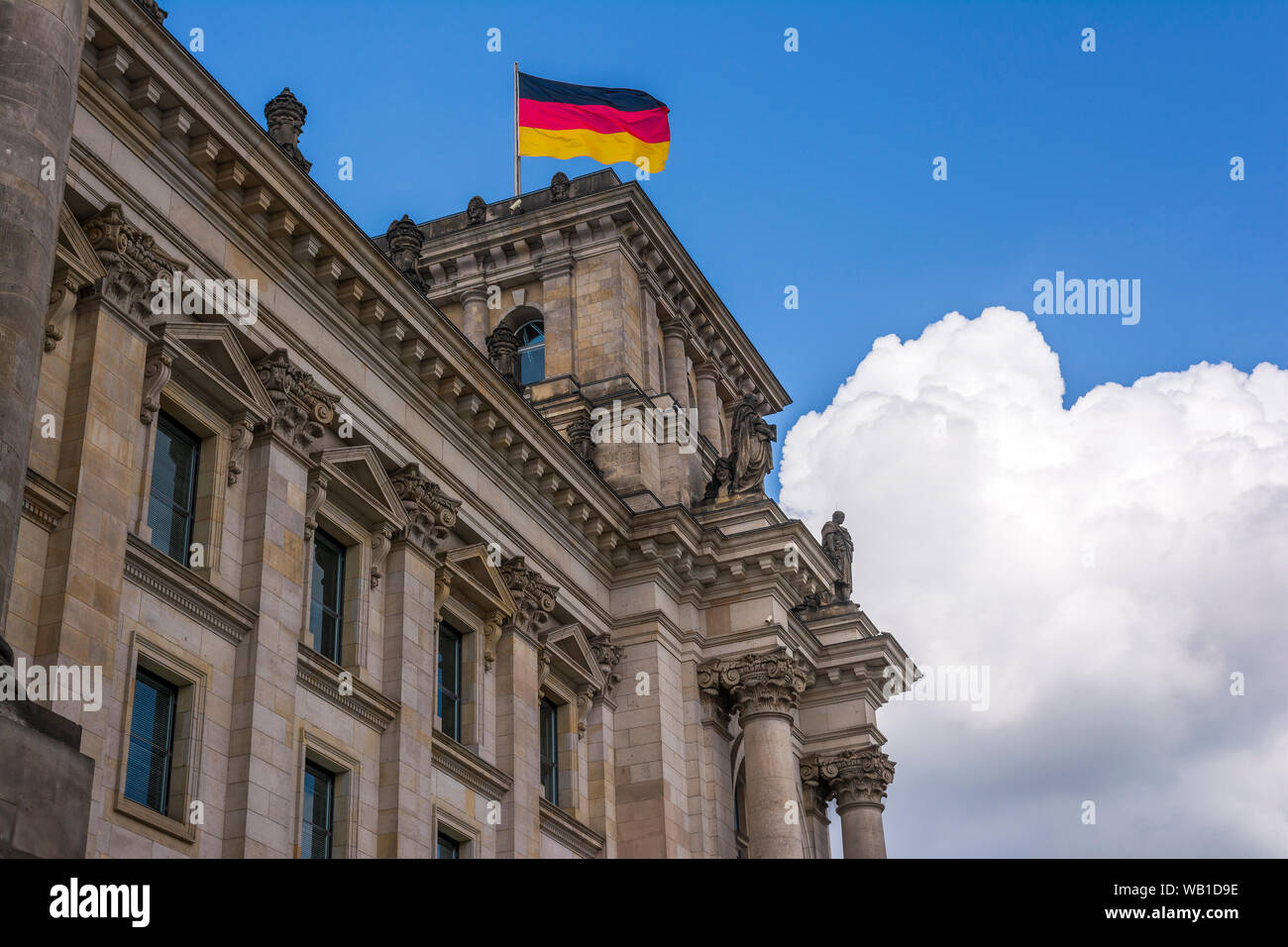 View of the Reichstag building, the seat of the German parliament Stock ...