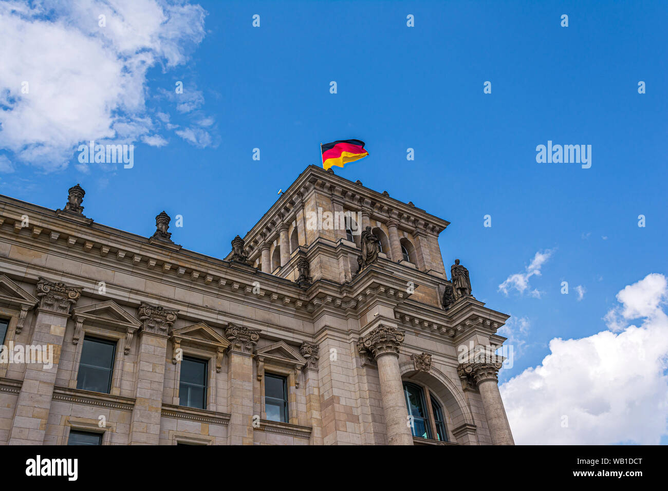 View of the Reichstag building, the seat of the German parliament Stock ...
