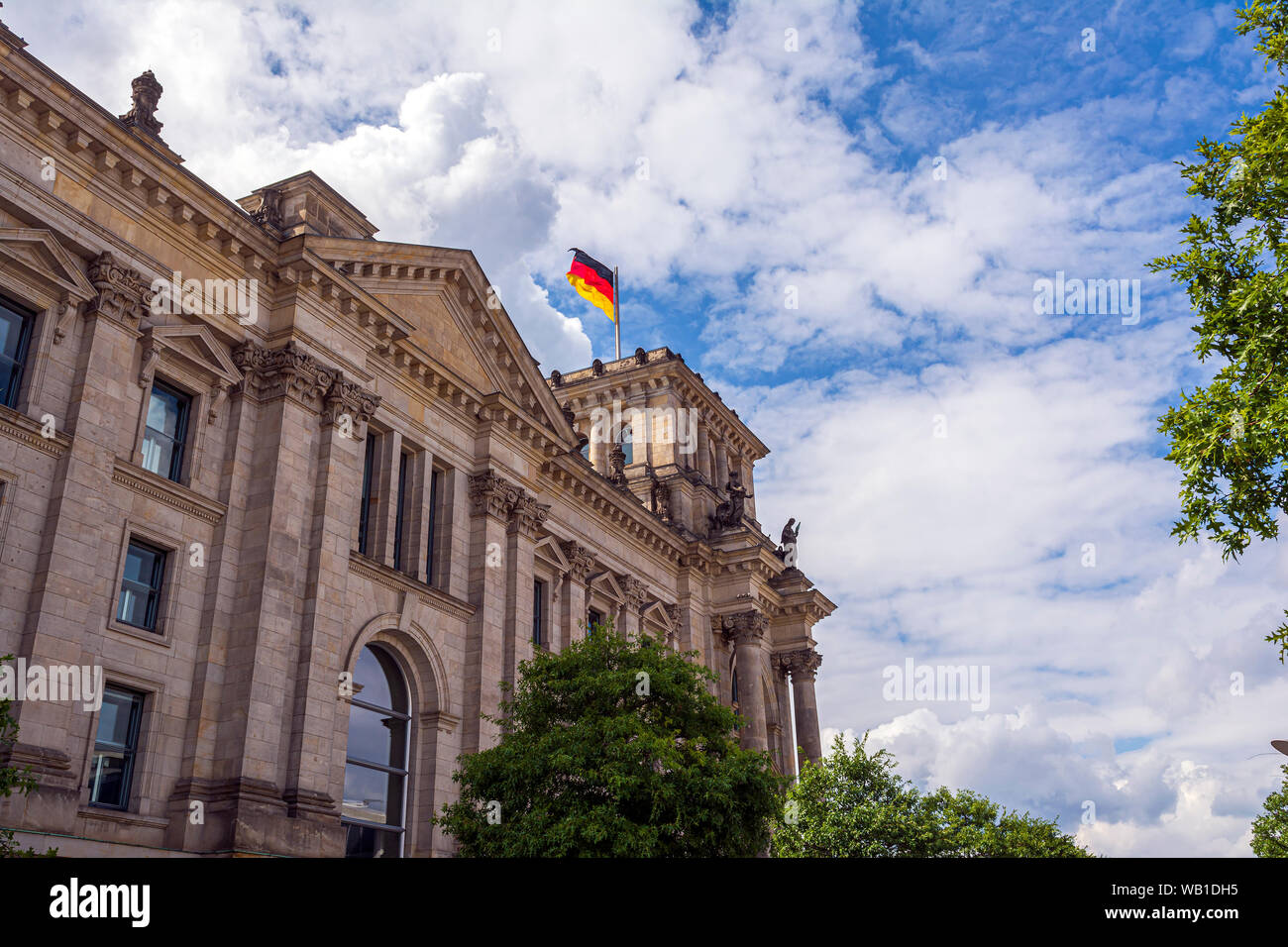 View of the Reichstag building, the seat of the German parliament Stock ...