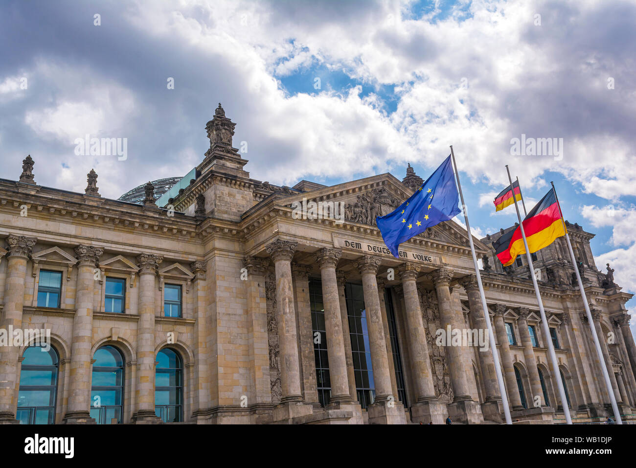 View of the Reichstag building, the seat of the German parliament Stock ...