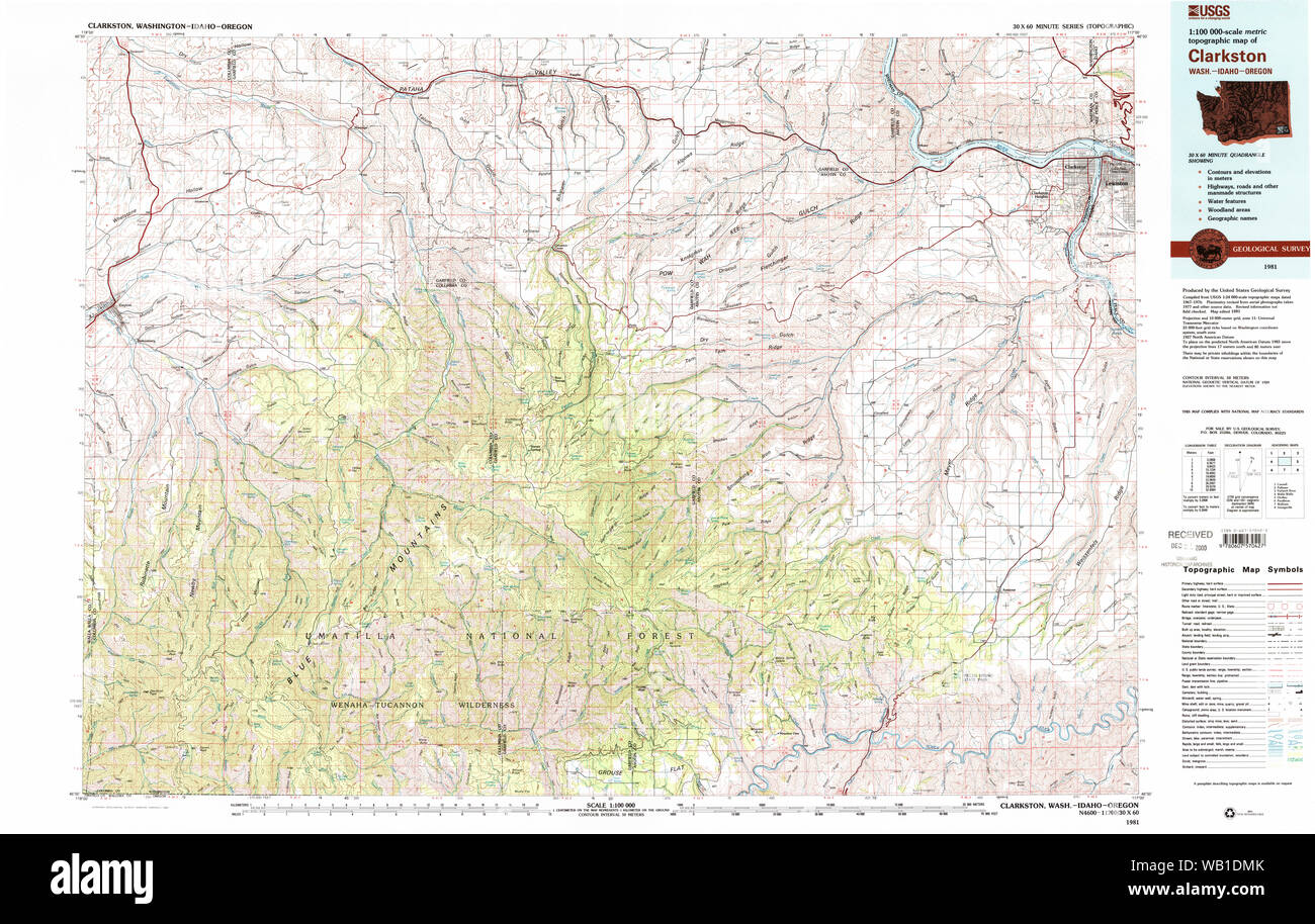 Clarkston washington map hi-res stock photography and images - Alamy