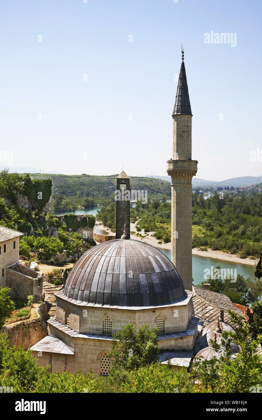 Hajji Alija mosque in Pocitelj. Bosnia and Herzegovina Stock Photo - Alamy