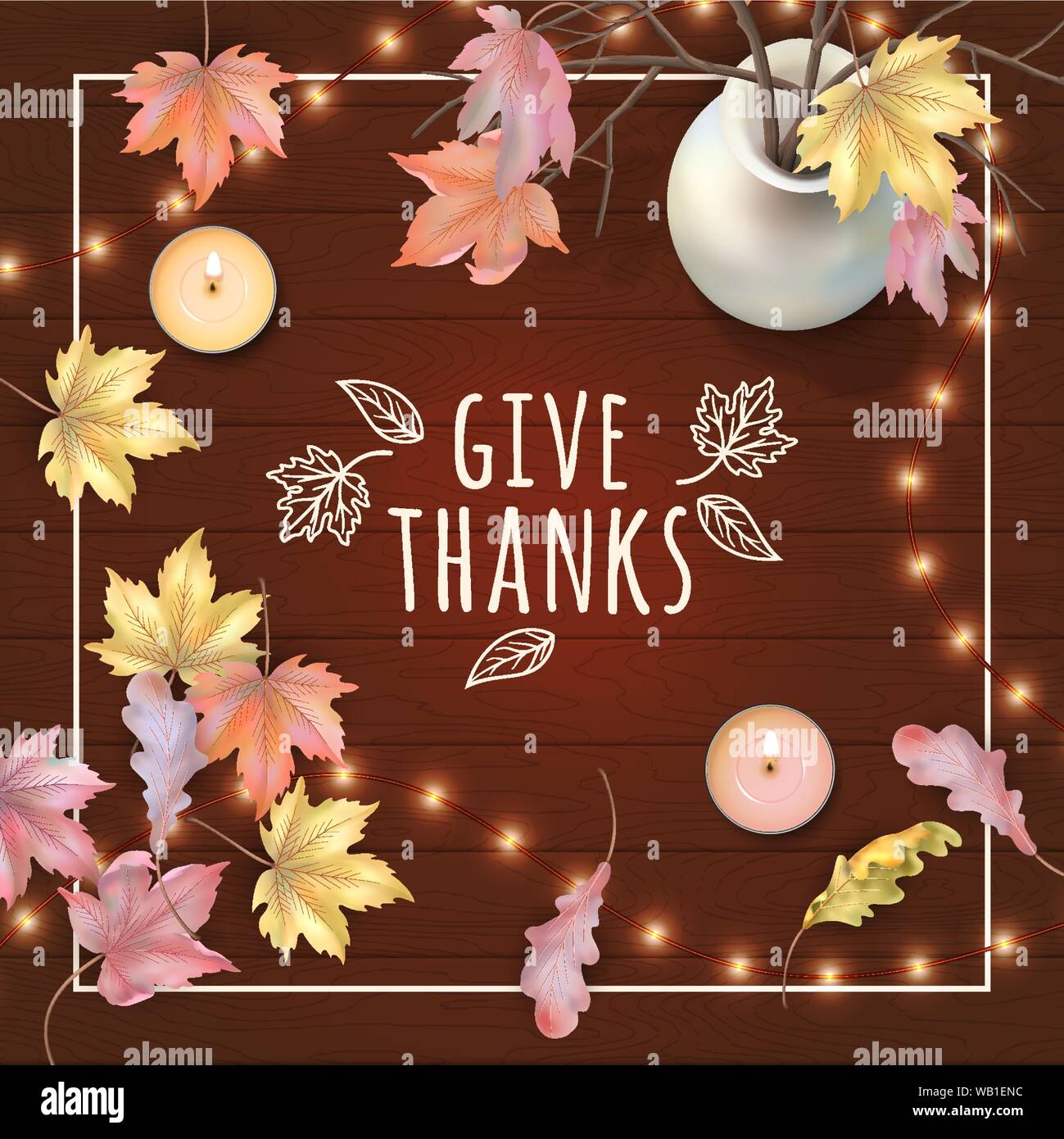 Happy Thanksgiving Card Stock Vector Image & Art - Alamy