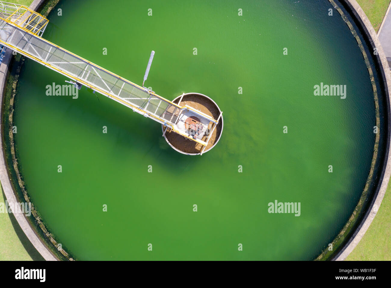 Aerial view of The Solid Contact Clarifier Tank type Sludge ...