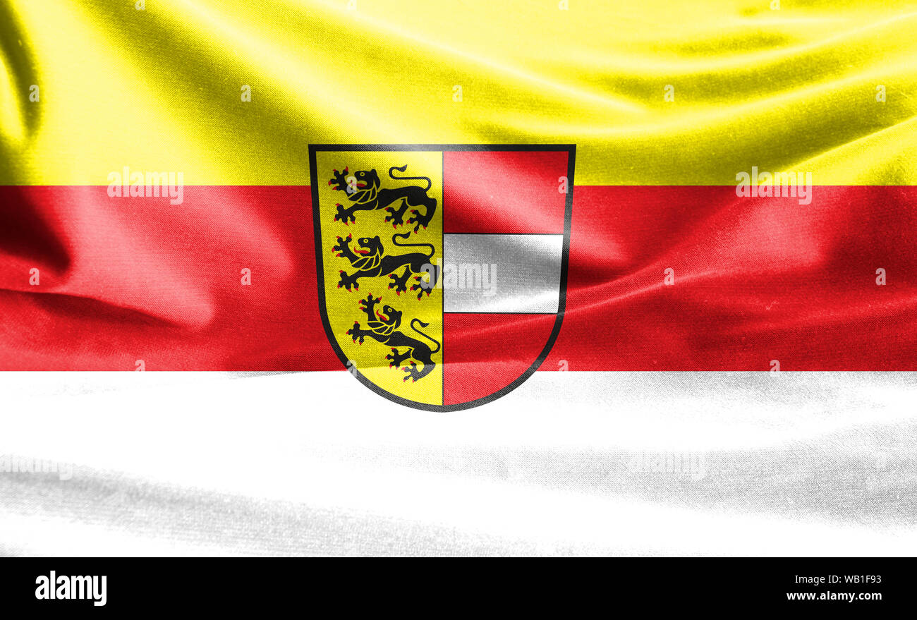 Realistic flag of Carinthia on the wavy surface of fabric Stock Photo ...