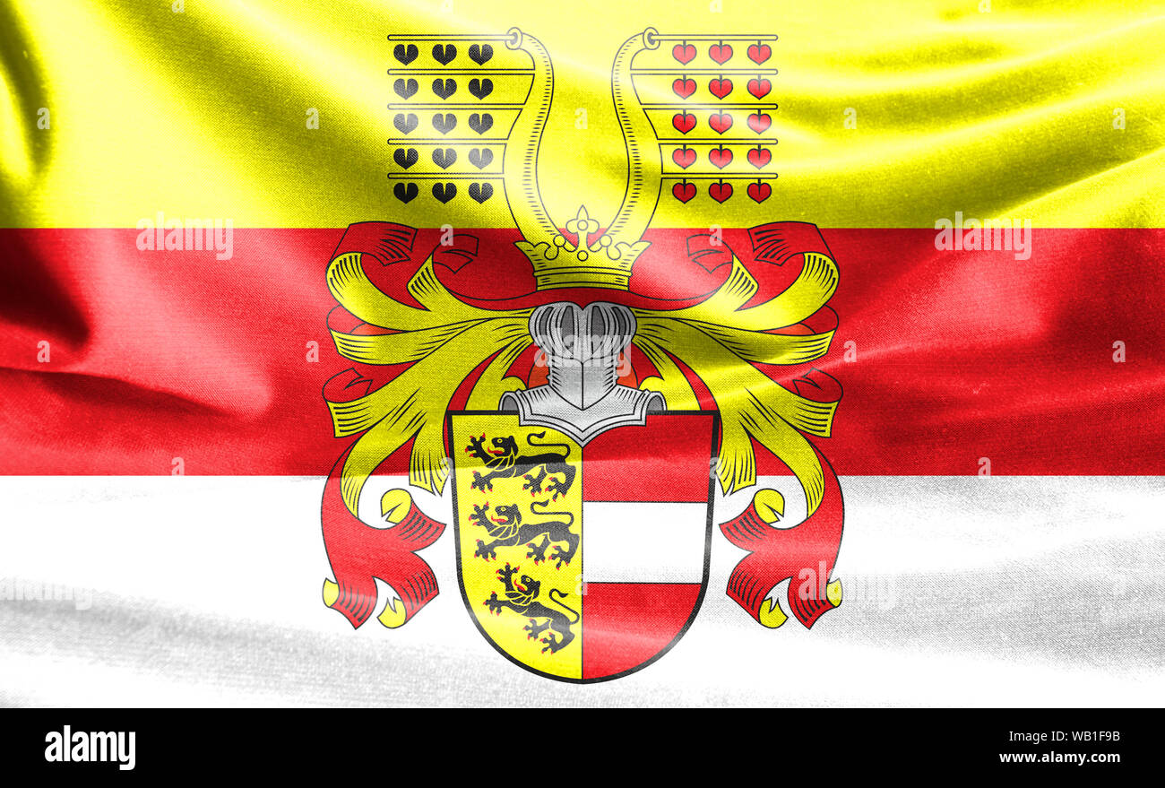 Realistic flag of Carinthia on the wavy surface of fabric Stock Photo ...