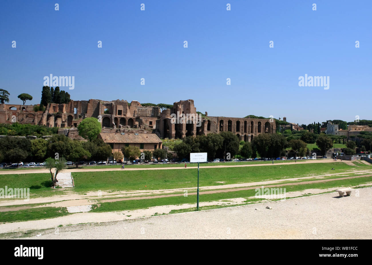 Circus Maximus in ancient Rome where chariot races were held, with the ...