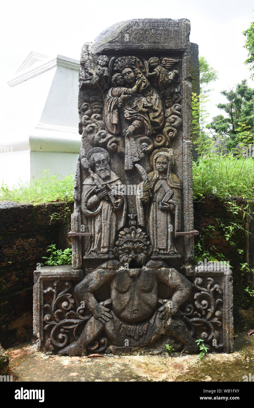 Baroque architecture relics near the Church and Convent of St. Francis ...