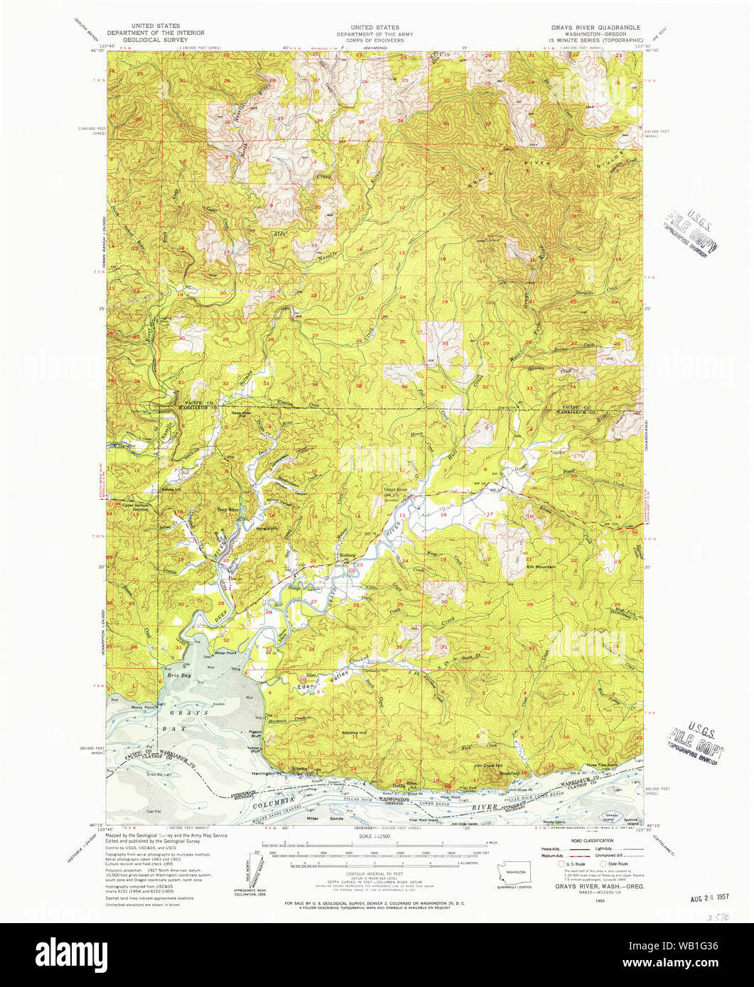 Grays river map hi-res stock photography and images - Alamy