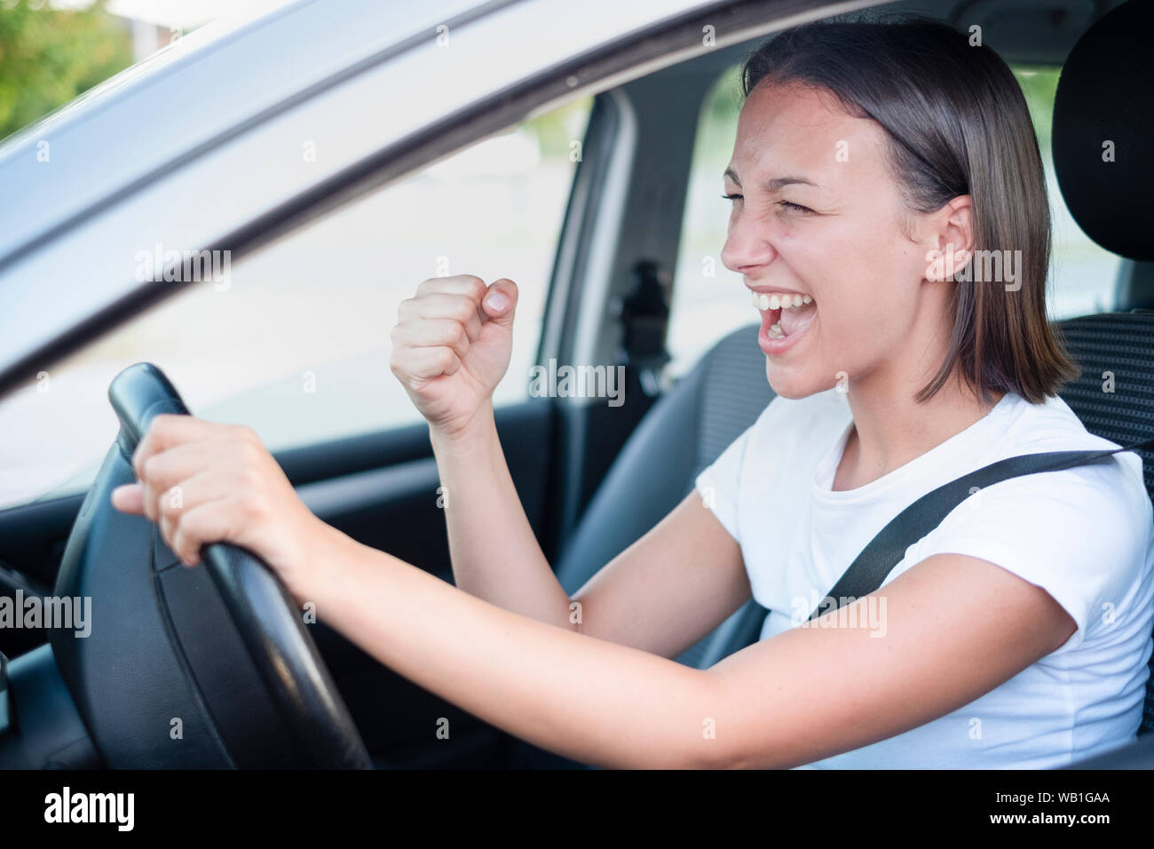 Frustrated driver traffic jam hi-res stock photography and images - Alamy