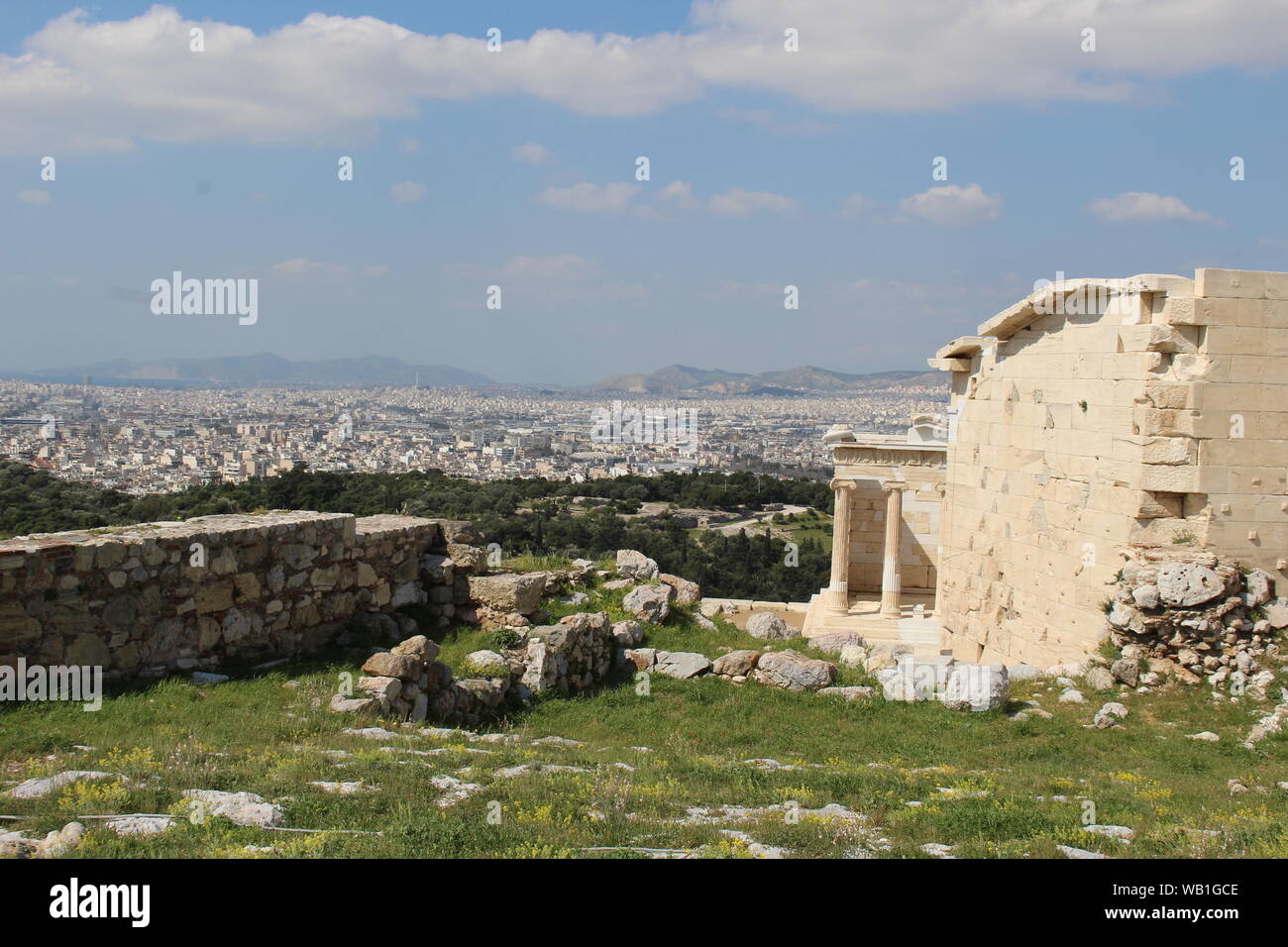 Parthenon ruins Athens Greece with city view Stock Photo - Alamy
