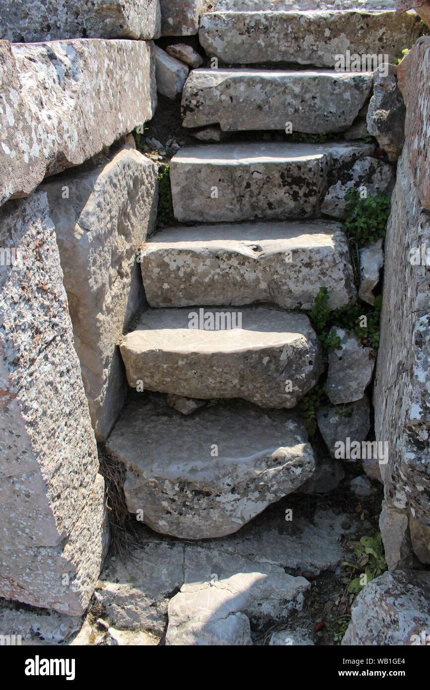 ruin stairs in Greece Stock Photo - Alamy
