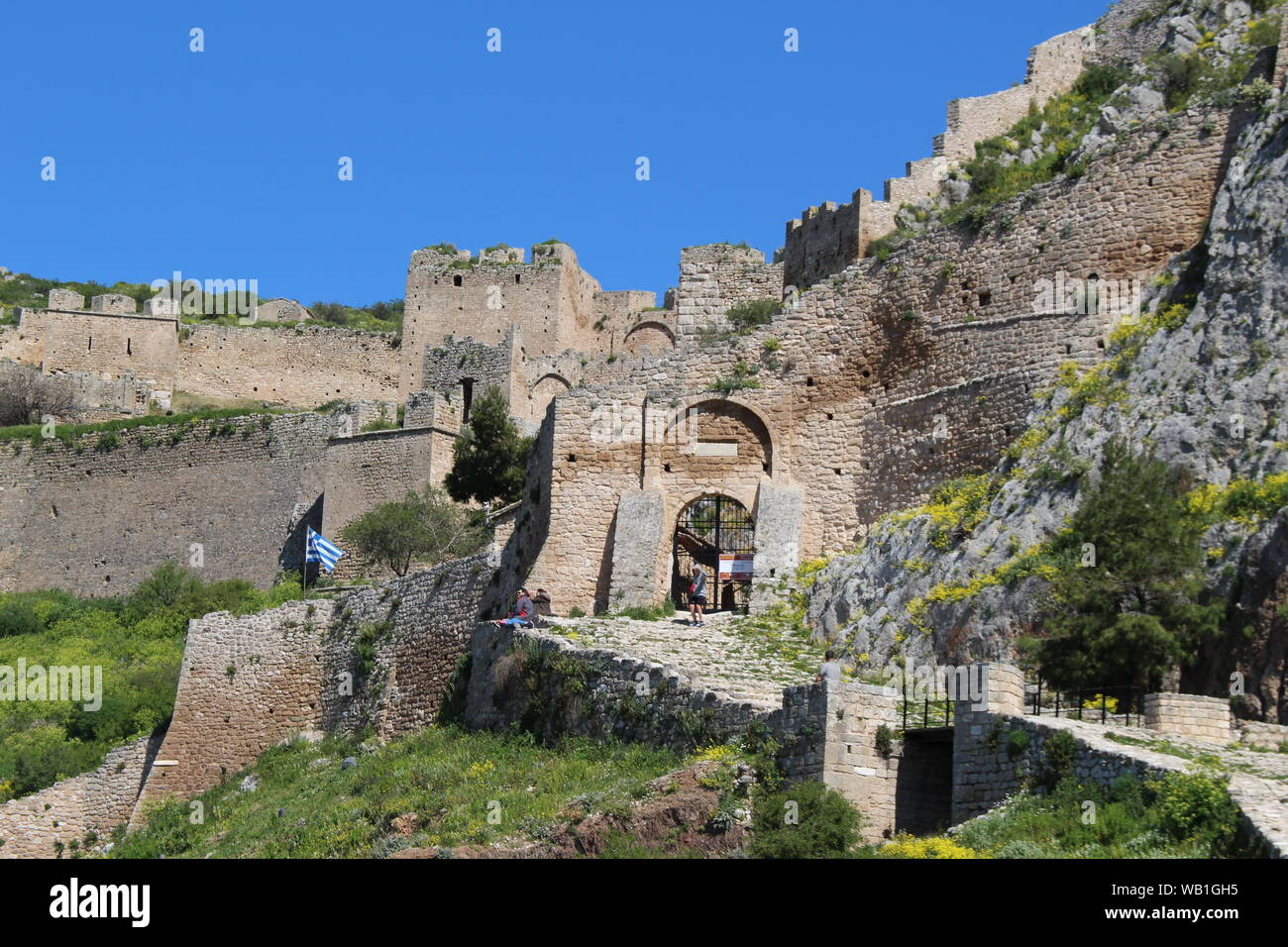 castle Ruins in Greece Stock Photo - Alamy