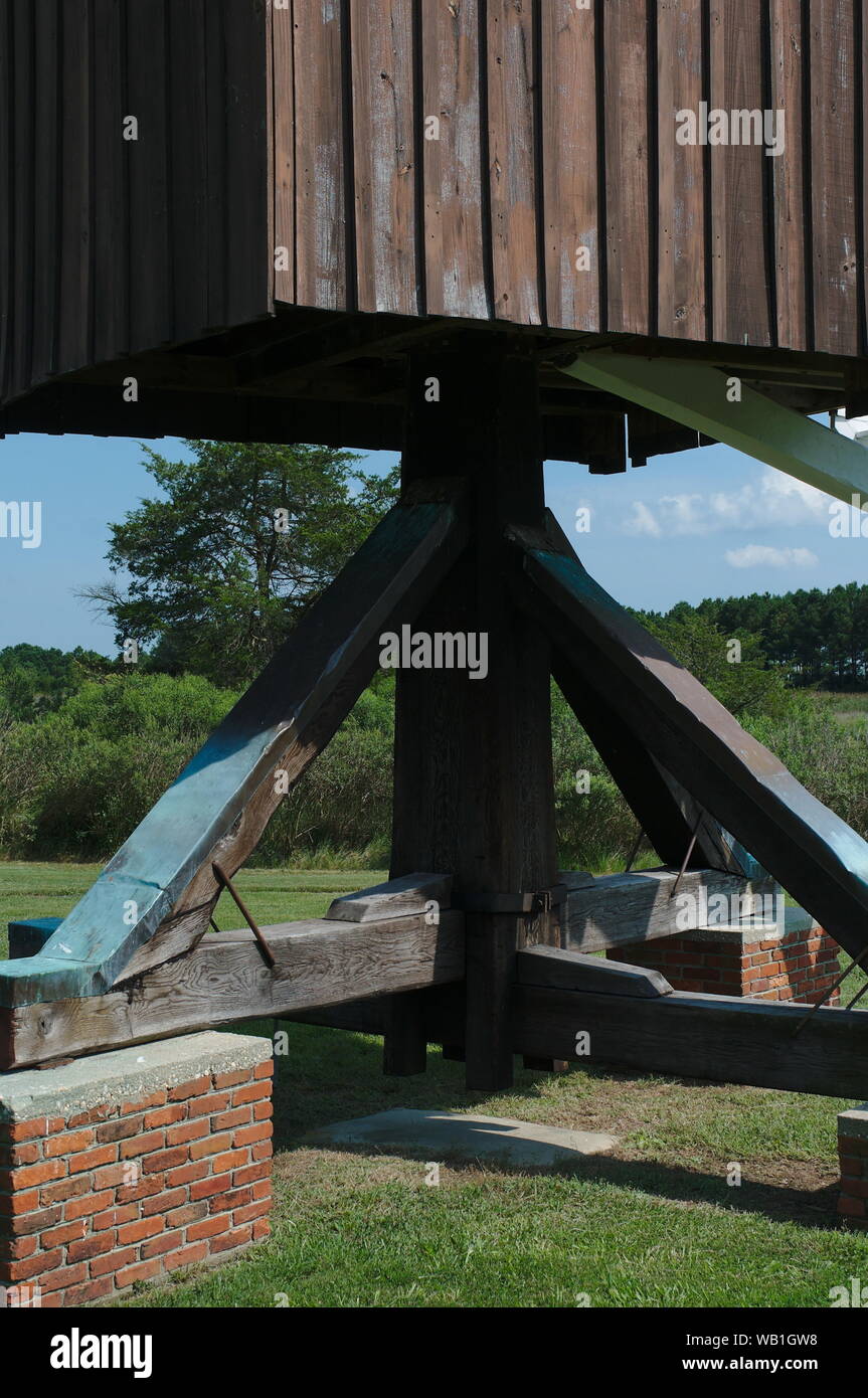 Grain mill windmill. Spocott Windmill Village, Cambridge, MD, USA Stock ...