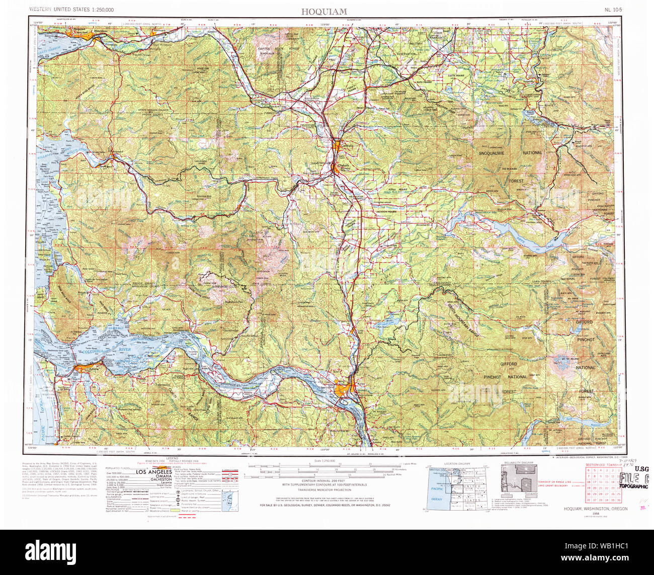 Map of hoquiam hi-res stock photography and images - Alamy