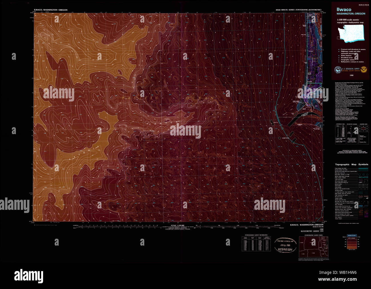 Map of ilwaco hi-res stock photography and images - Alamy