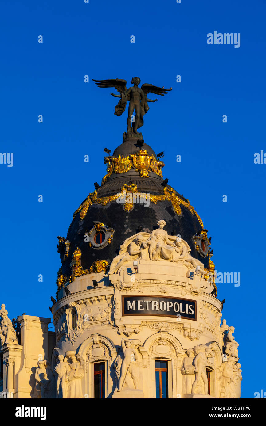 Exterior of Metropolis Building, Madrid, Spain, South West Europe Stock ...