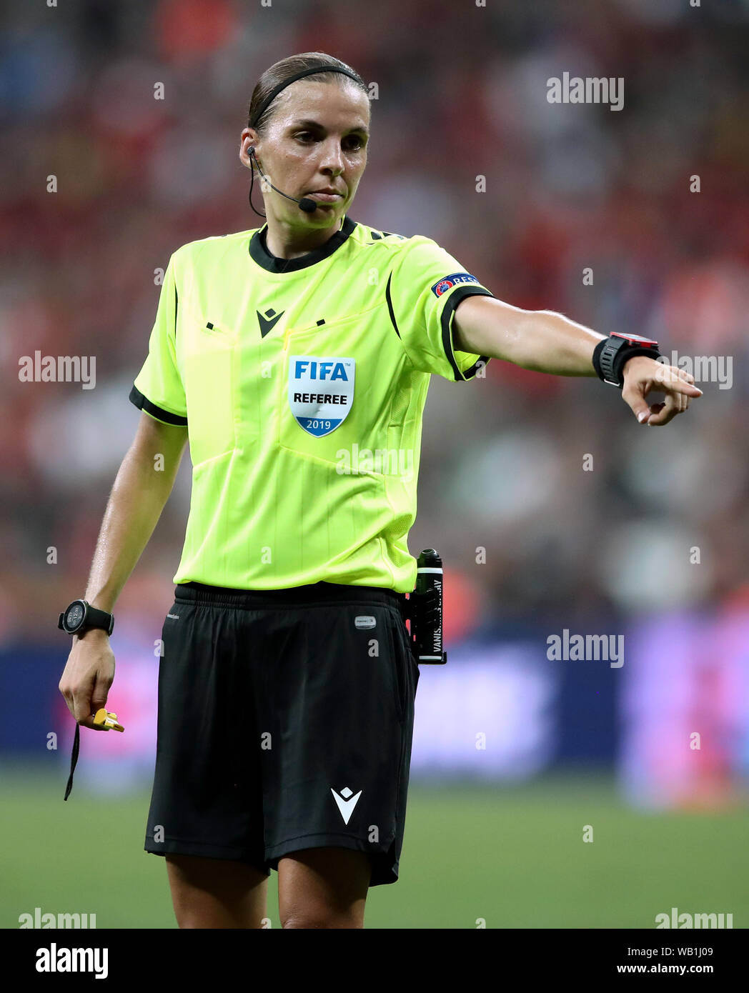 Female Match referee Stephanie Frappart during the UEFA Super Cup Final ...