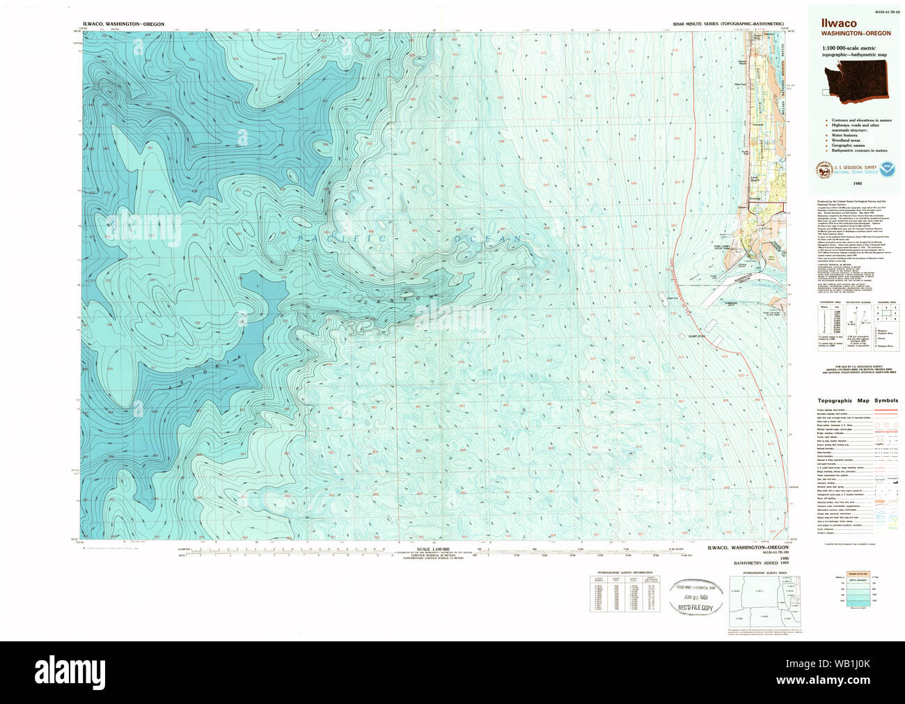 Map of ilwaco Cut Out Stock Images & Pictures - Alamy