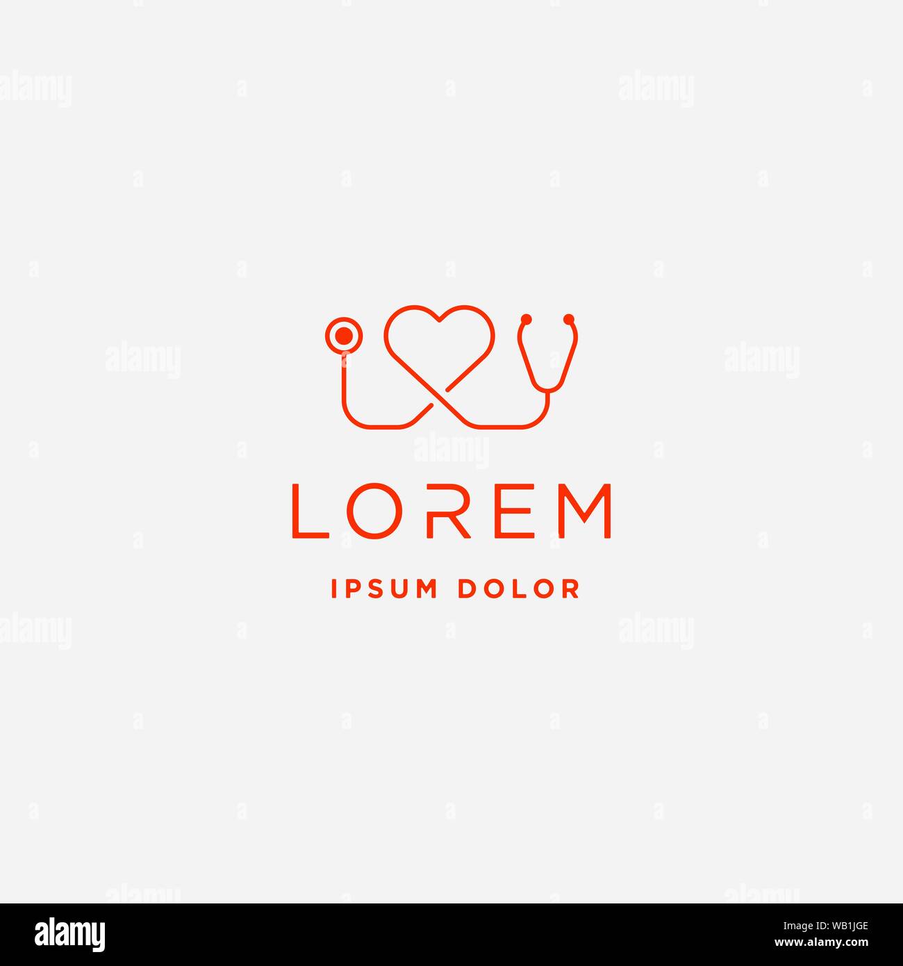 Medical Love Logo Design Vector illustration Stock Vector Image & Art ...