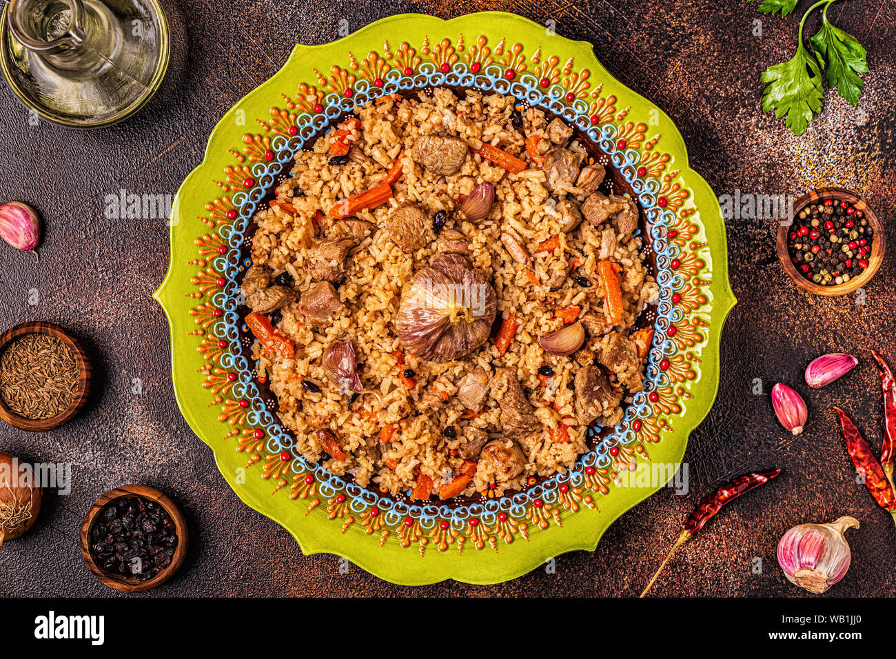 Pilaf with meat hi-res stock photography and images - Alamy