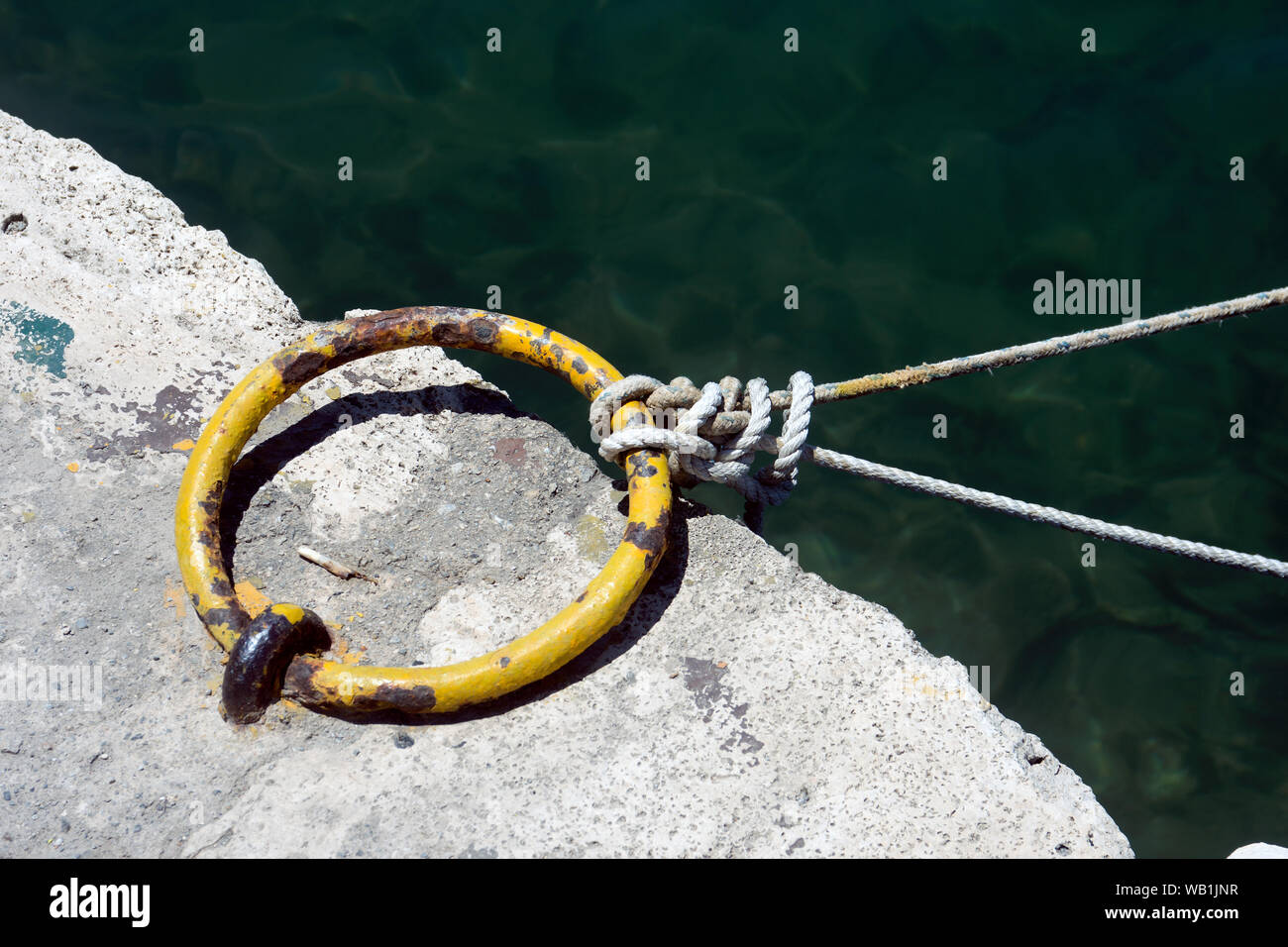 Mooring Ropes stock photo Stock Photo - Alamy