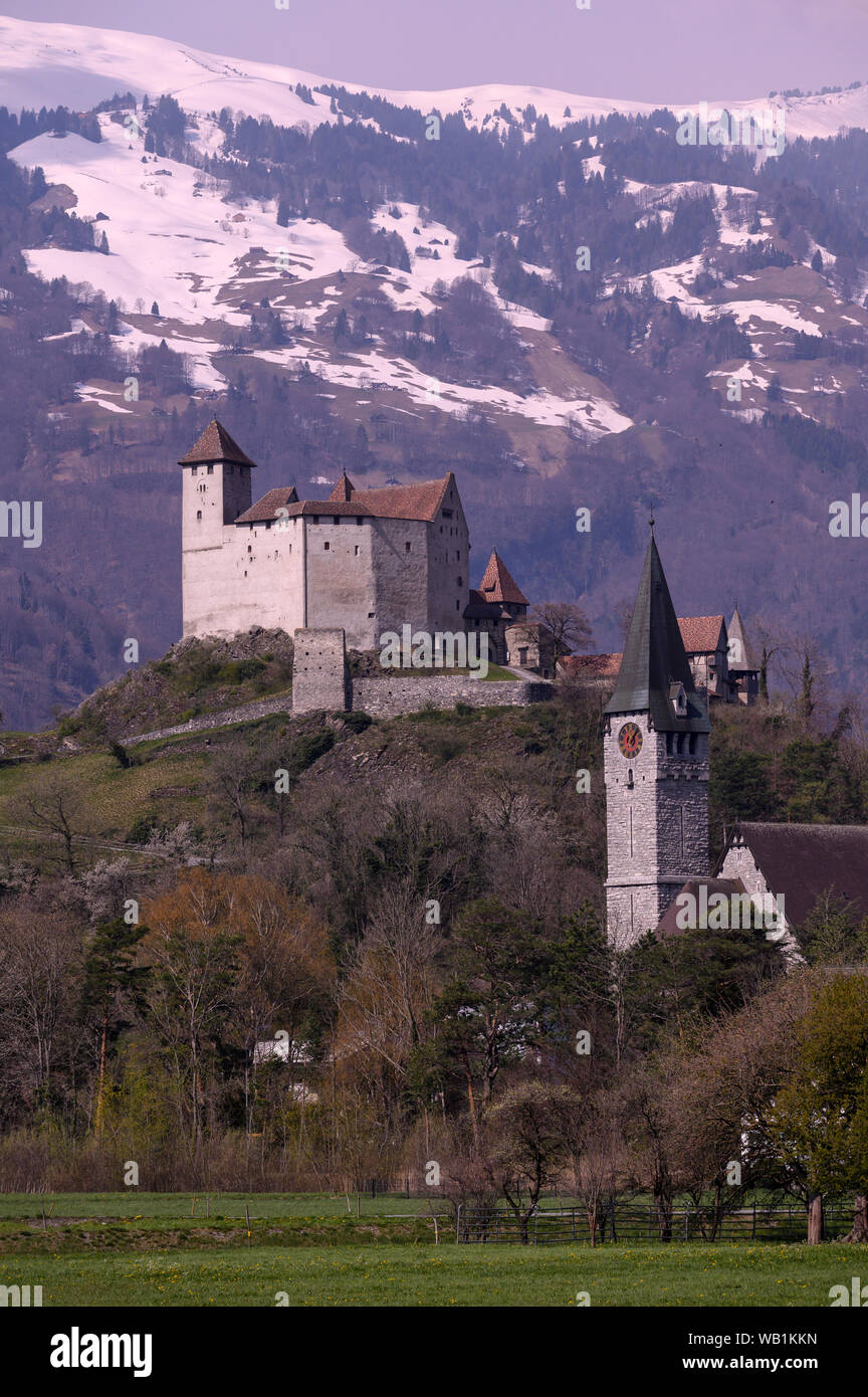 Europe, European, Lichtenstein, Balzers, castle,, 30078090 Stock Photo ...