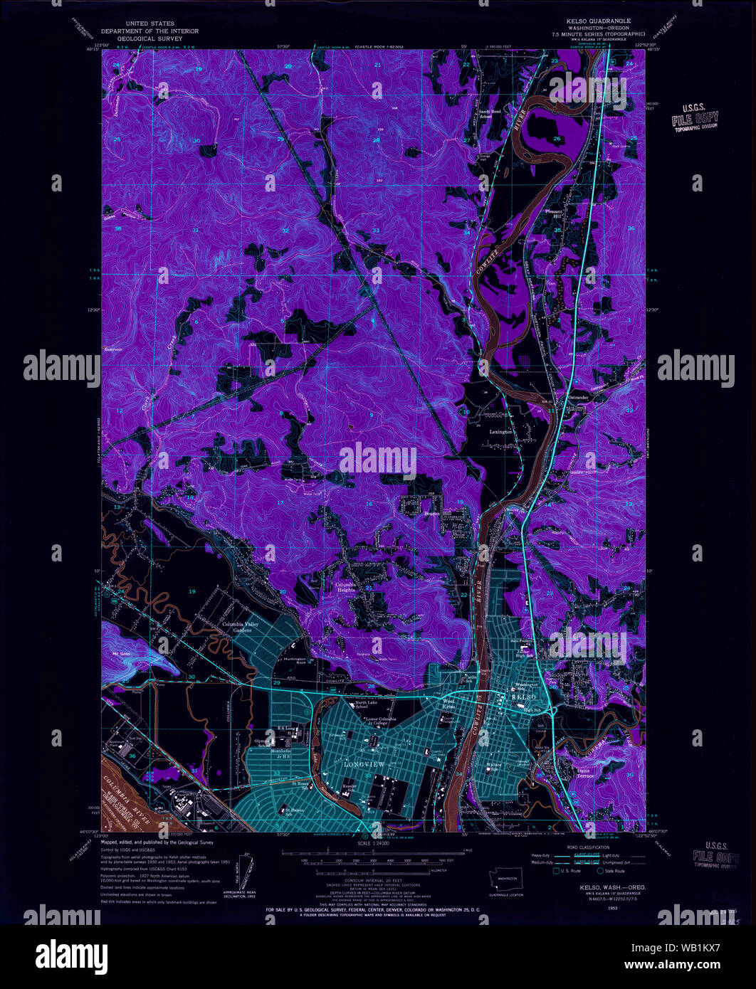 Map of kelso hi-res stock photography and images - Alamy