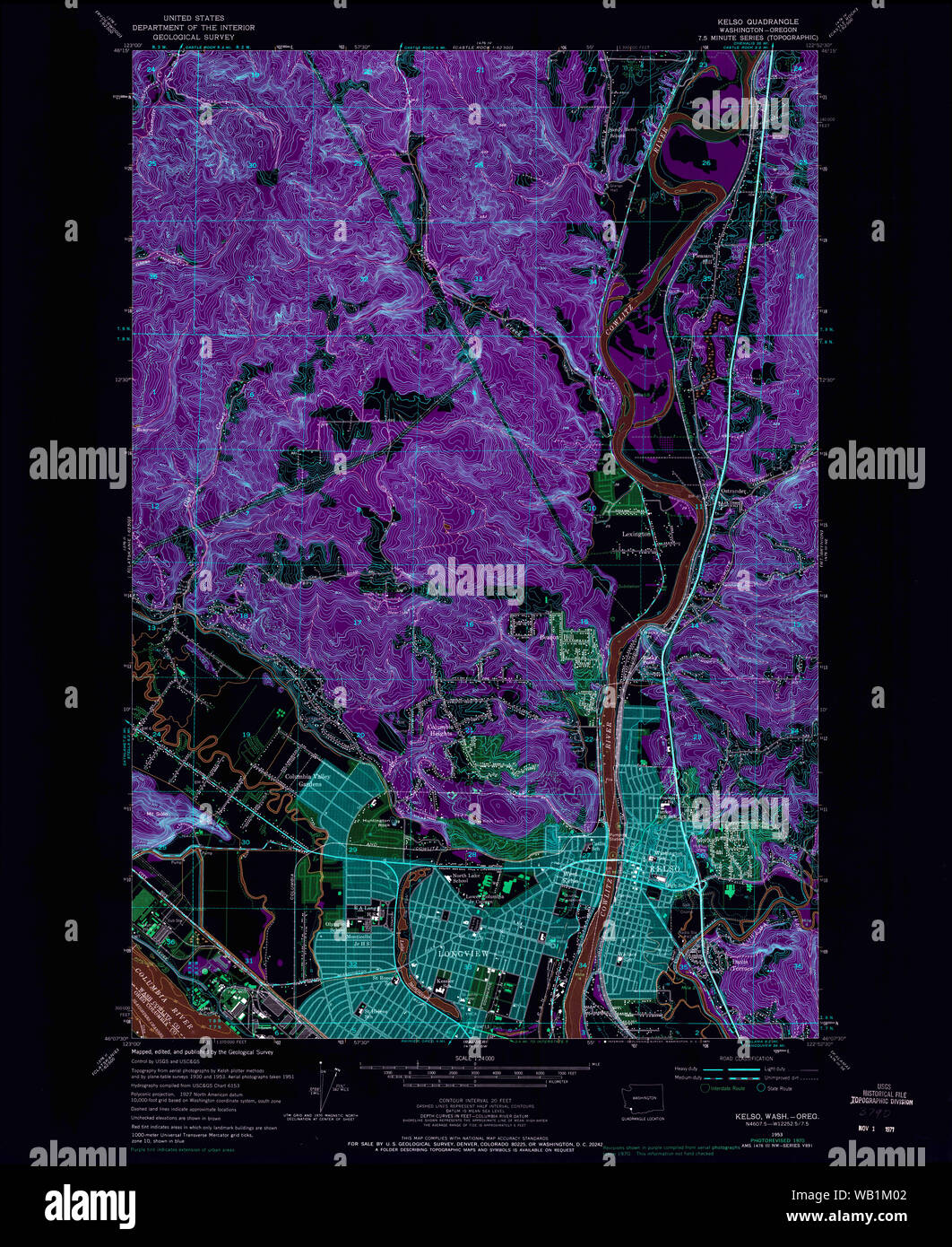Map of kelso hi-res stock photography and images - Alamy