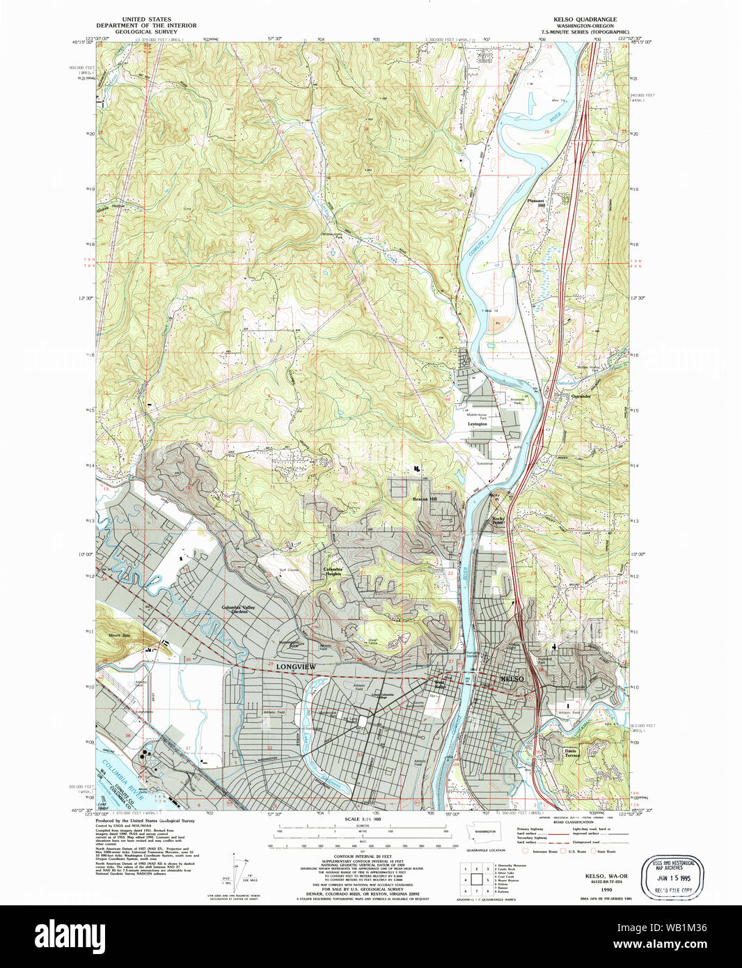 Map of kelso hi-res stock photography and images - Alamy