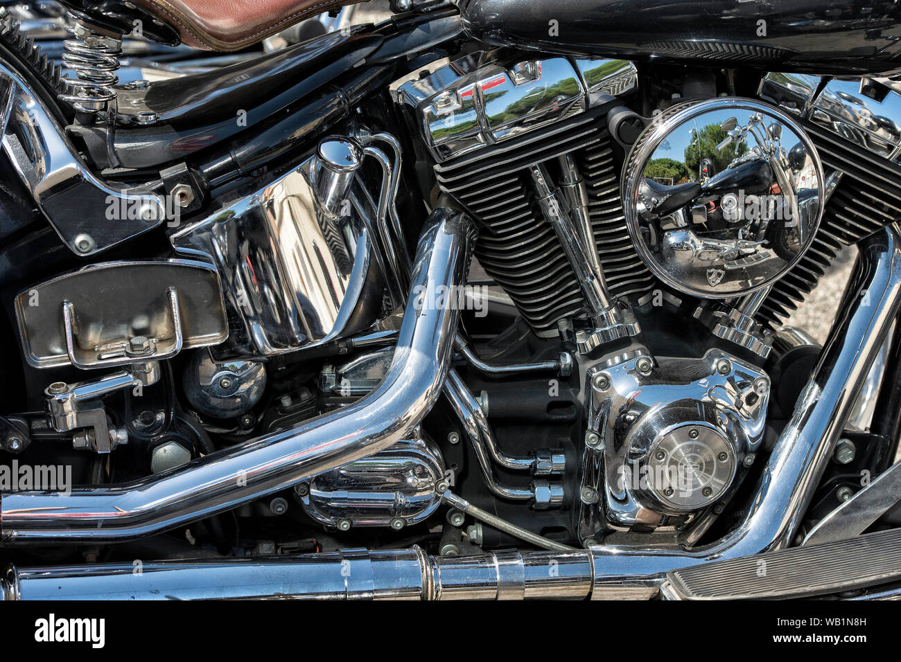 Close-up of the motorcycle engine block Stock Photo - Alamy