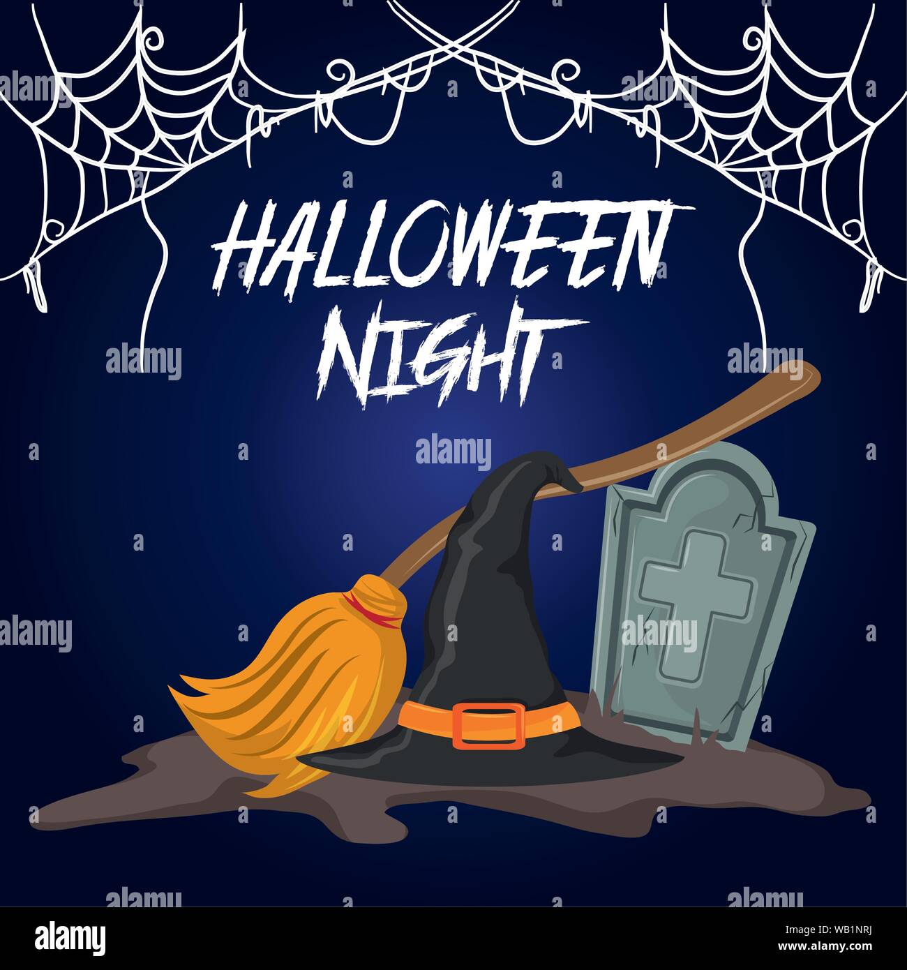happy halloween scary night cartoon Stock Vector Image & Art - Alamy