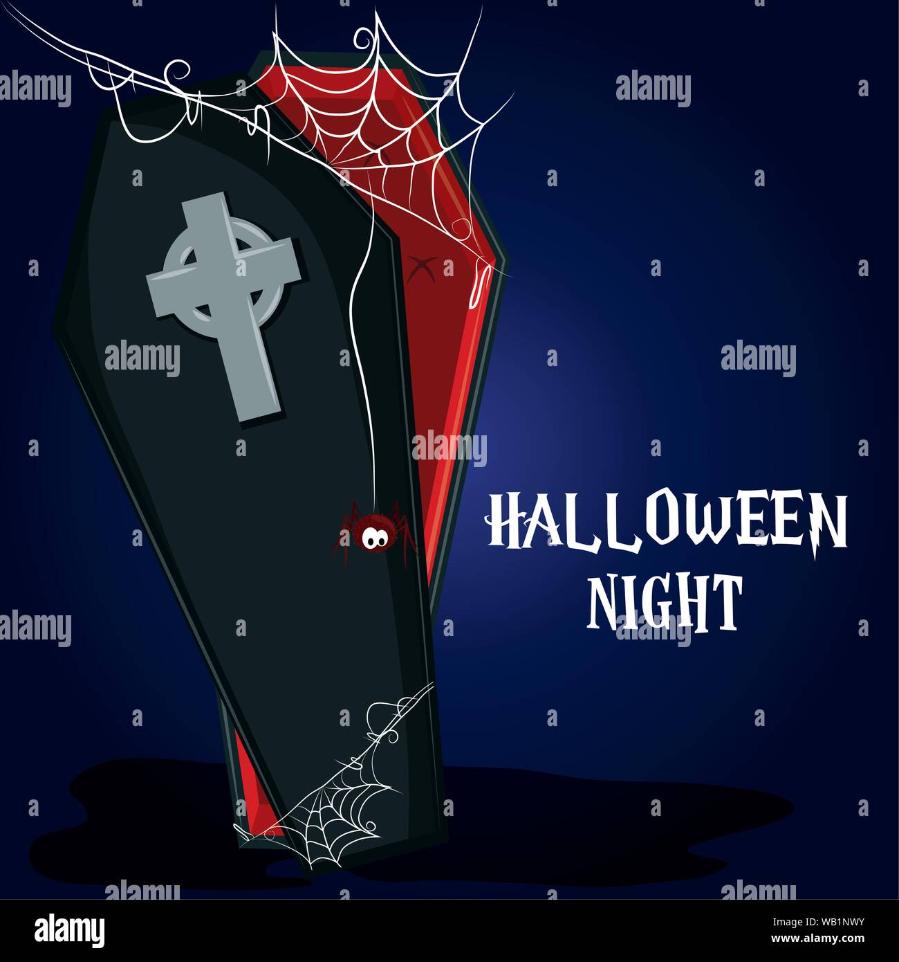 happy halloween scary night cartoon Stock Vector Image & Art - Alamy