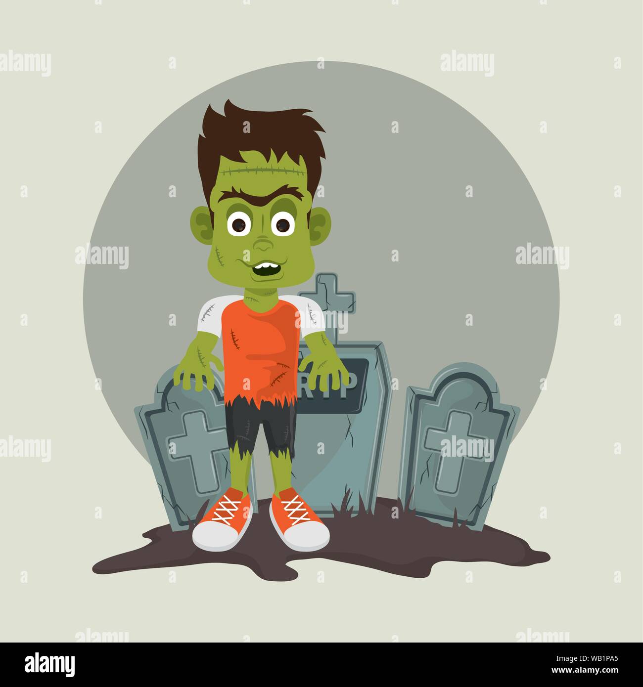 happy halloween scary night cartoon Stock Vector Image & Art - Alamy