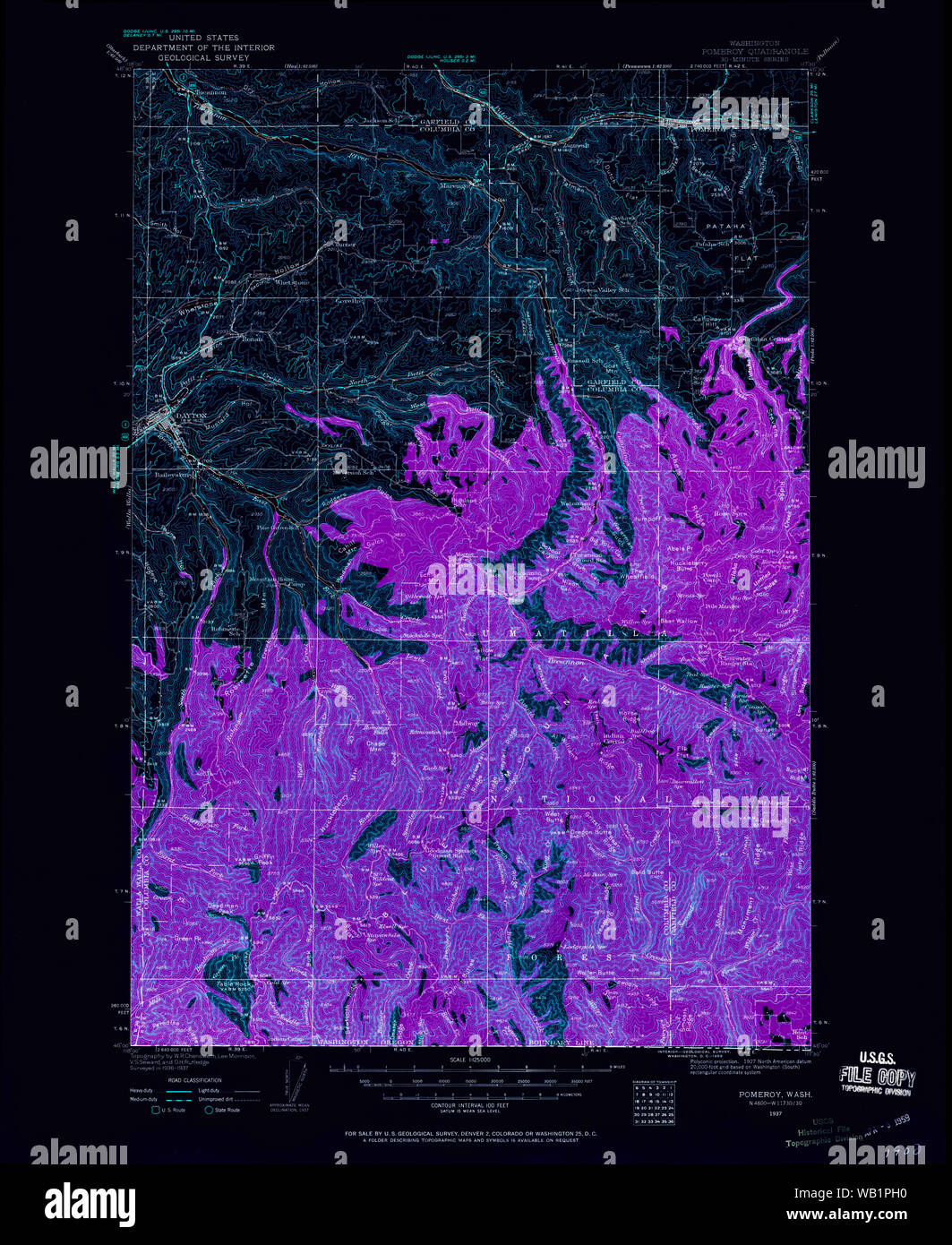 Map of pomeroy hi-res stock photography and images - Alamy