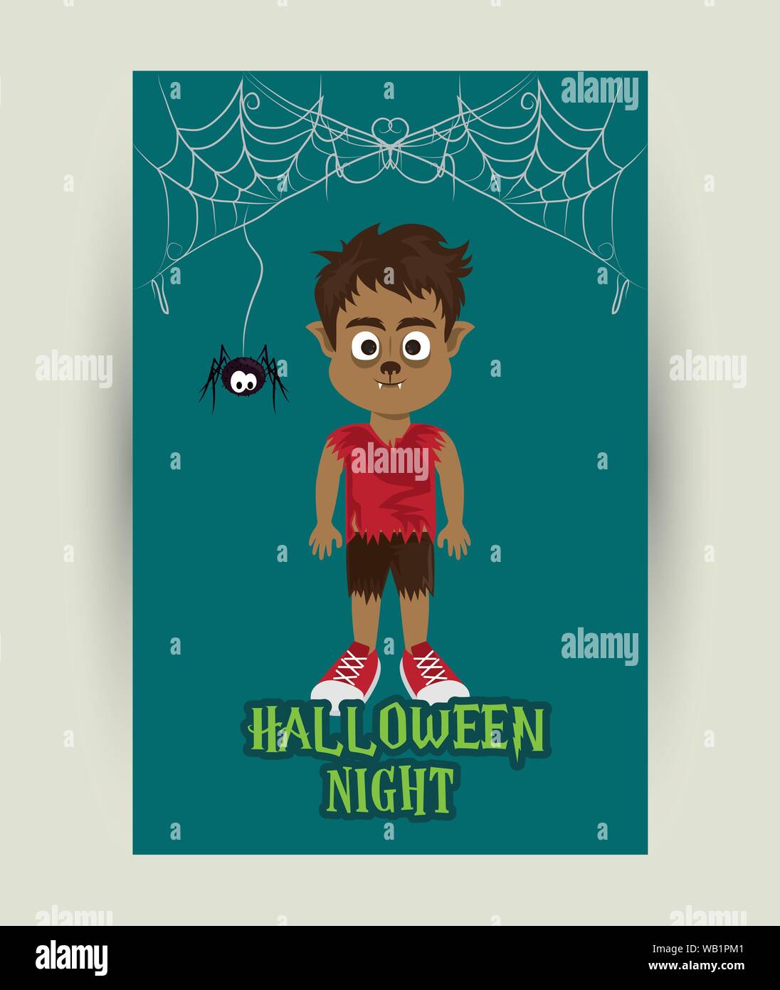 happy halloween scary night cartoon Stock Vector Image & Art - Alamy