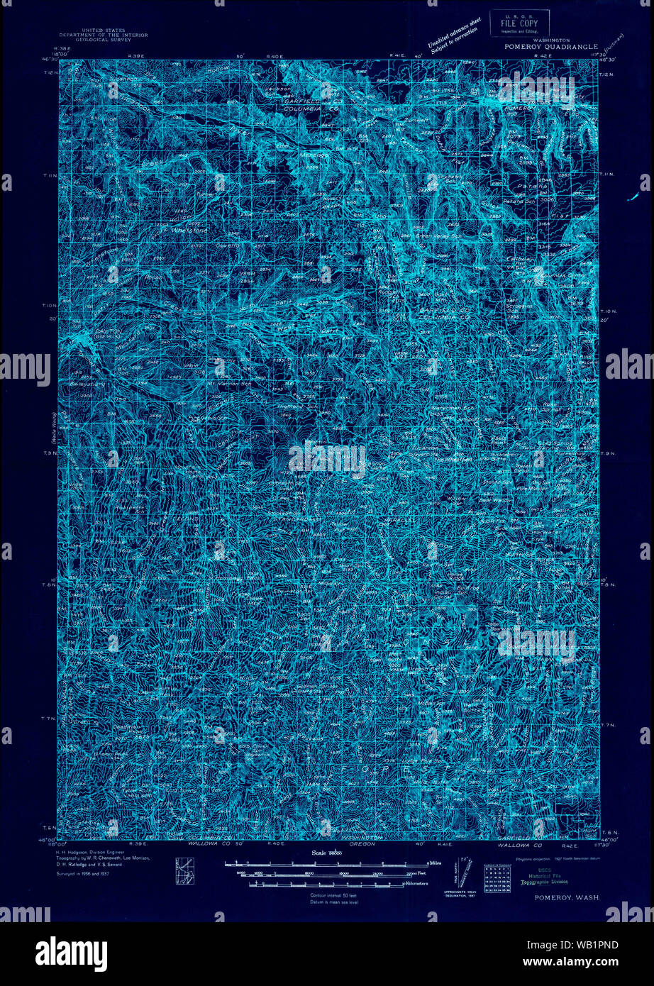 Map of pomeroy hi-res stock photography and images - Alamy
