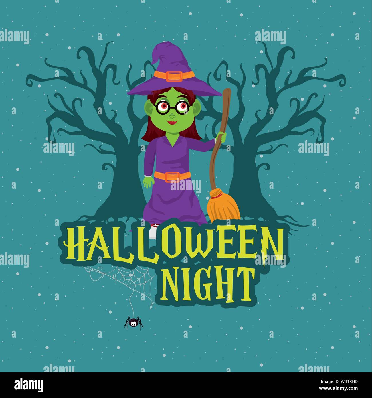 happy halloween scary night cartoon Stock Vector Image & Art - Alamy