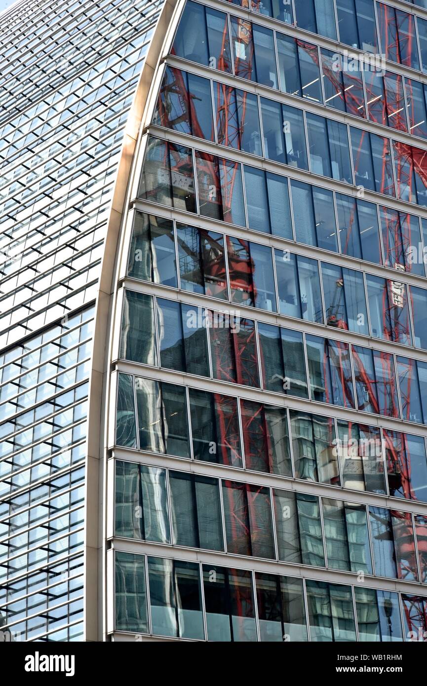 Commercial buildings in the Moorgate area of London summer 2019 Stock ...