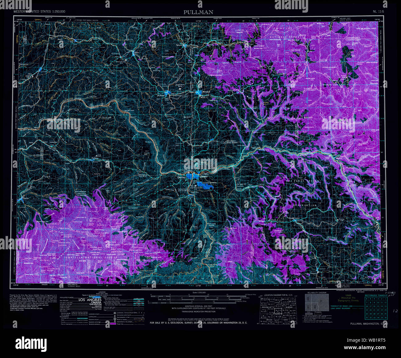 Map of pullman washington hi-res stock photography and images - Alamy