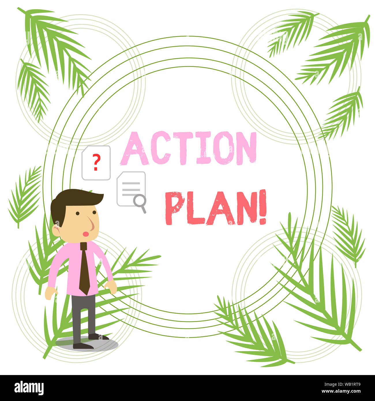 Writing note showing Action Plan. Business concept for proposed ...