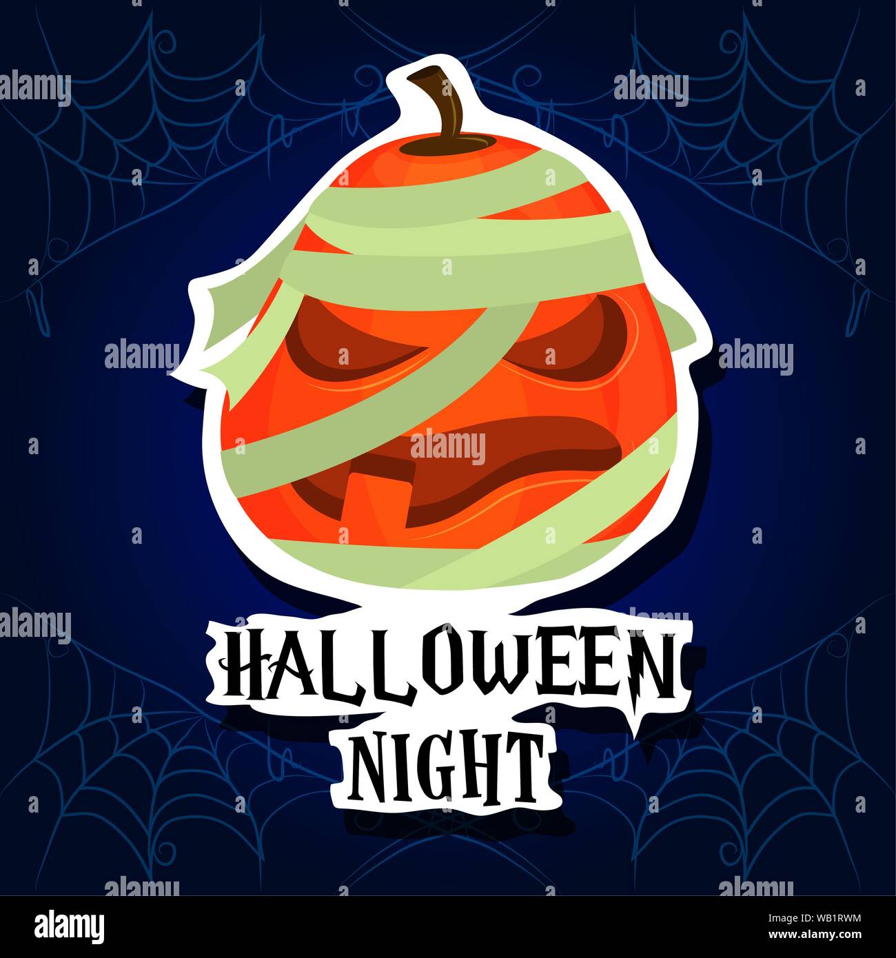 happy halloween scary night cartoon Stock Vector Image & Art - Alamy
