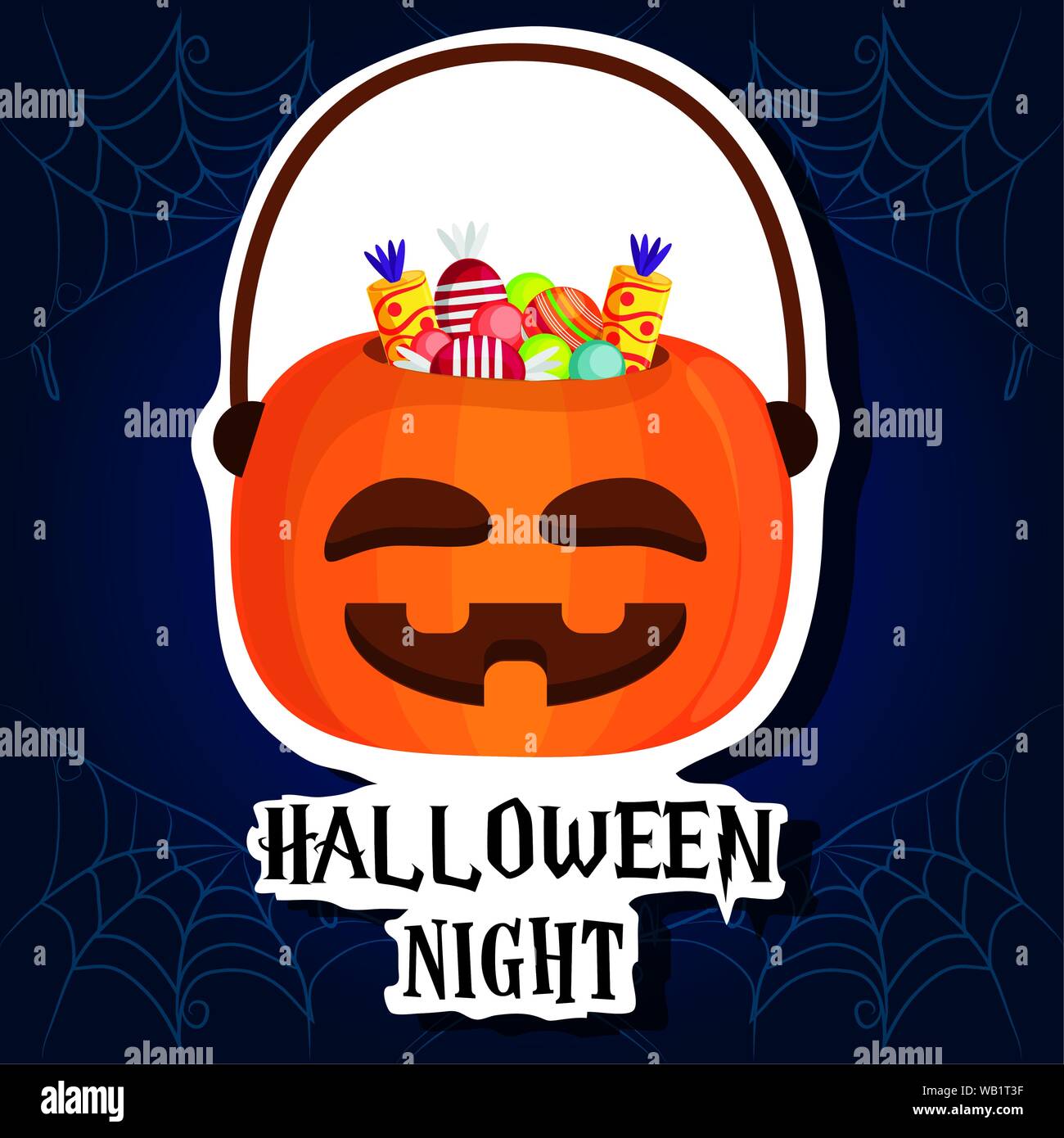 happy halloween scary night cartoon Stock Vector Image & Art - Alamy
