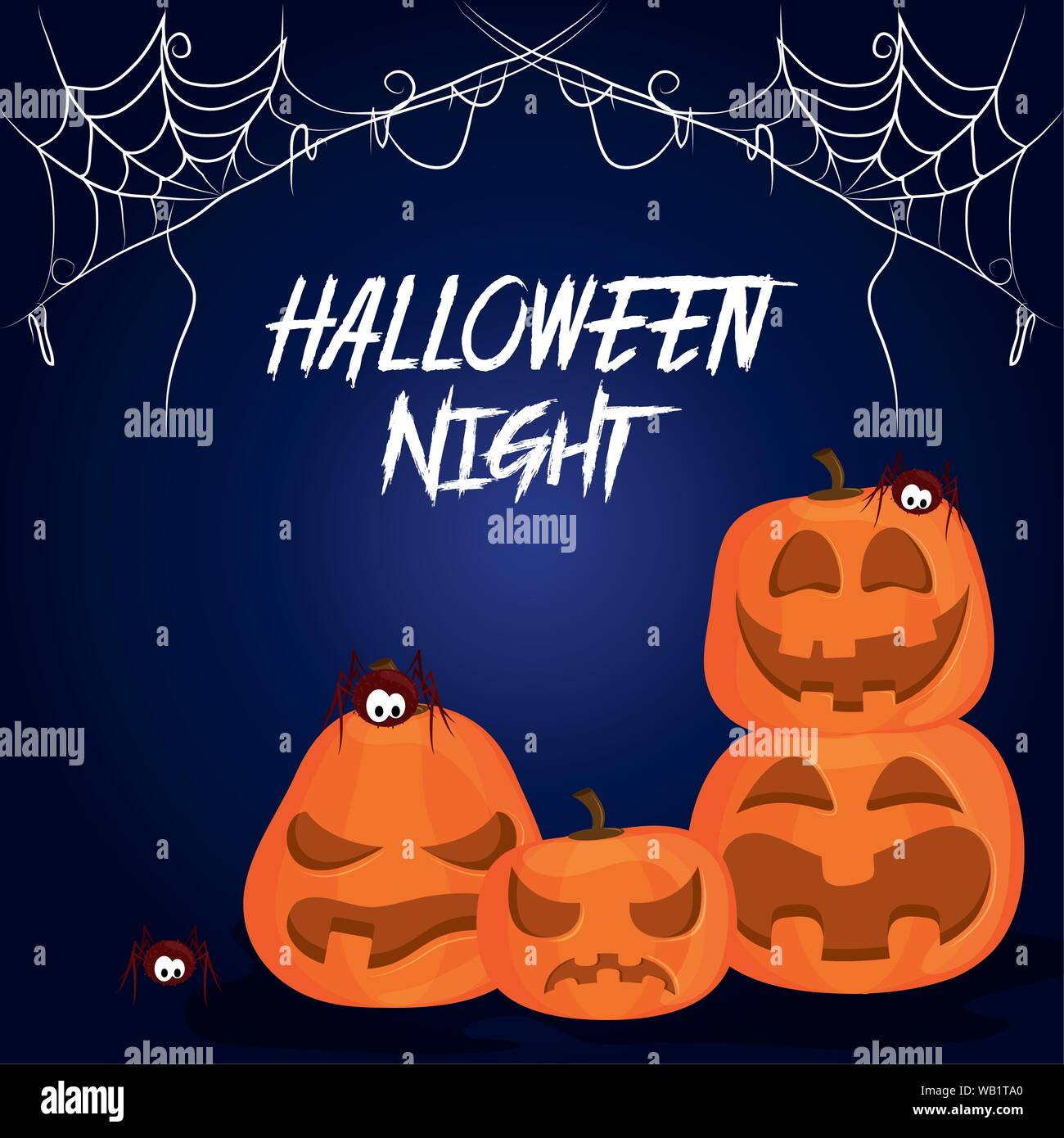 happy halloween scary night cartoon Stock Vector Image & Art - Alamy